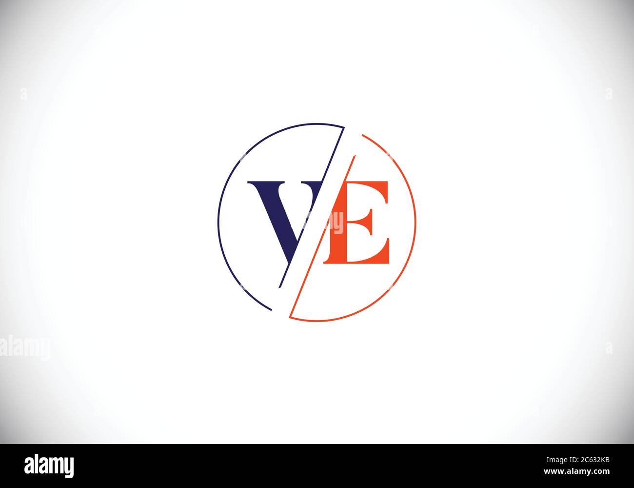 Initial Monogram Letter V E Logo Design Vector Template. V E Letter ...