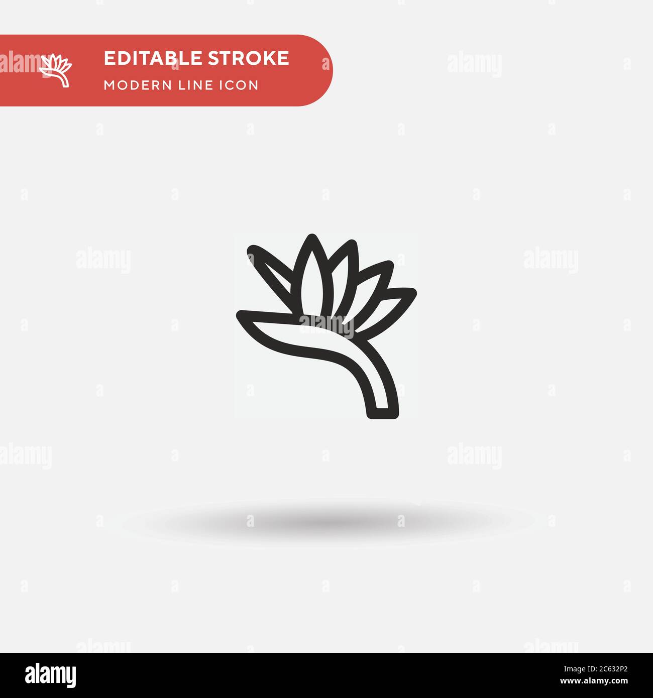 Bird Of Paradise Simple vector icon. Illustration symbol design ...