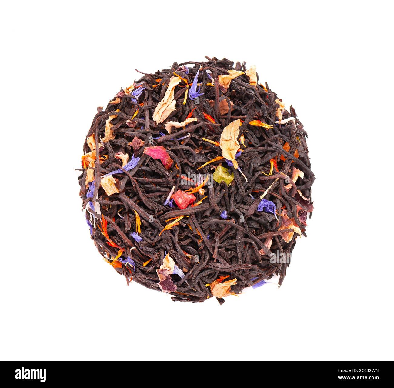 Black Ceylon tea with candied fruit, saffron, rose and cornflower ...
