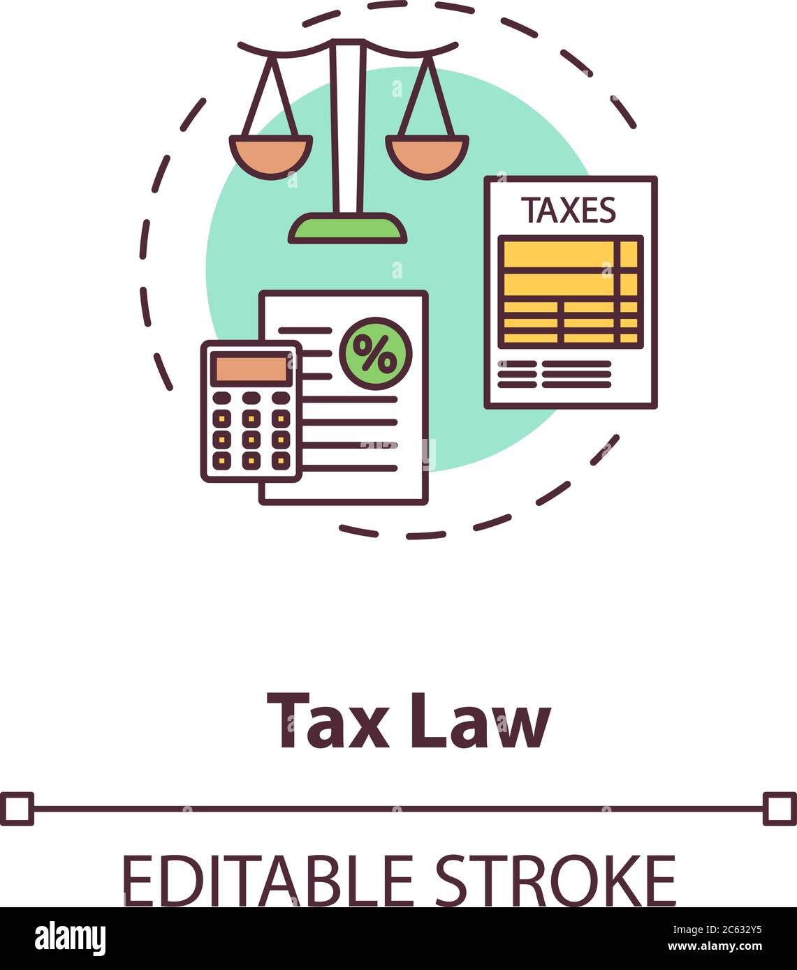 Tax law concept icon Stock Vector Image & Art - Alamy