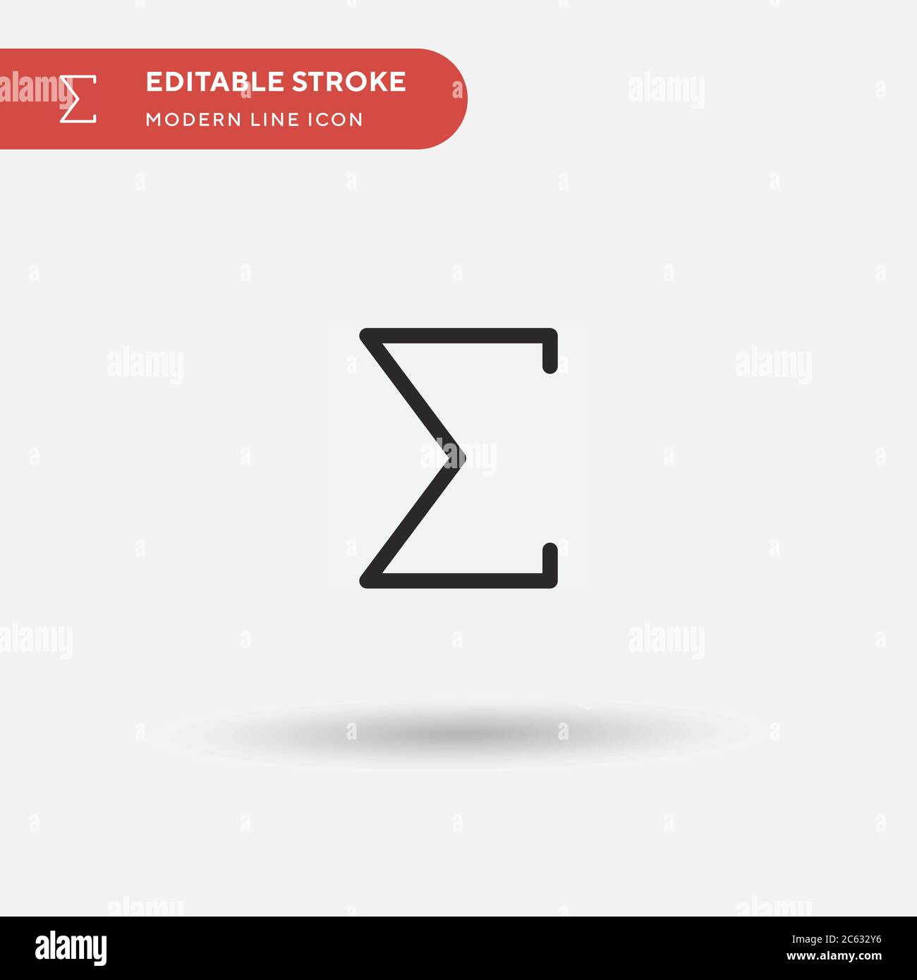 Sigma Simple vector icon. Illustration symbol design template for web ...