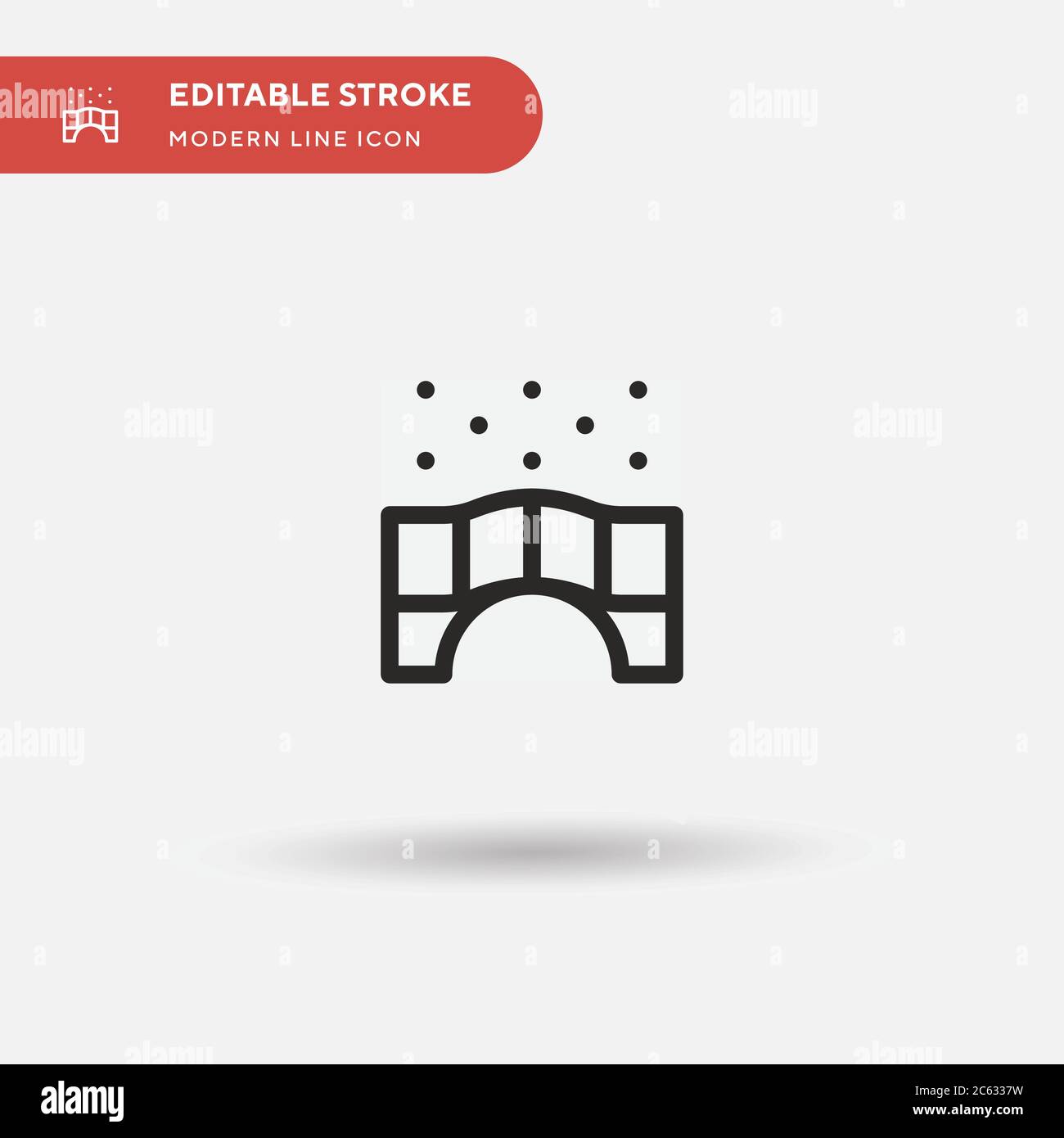 Bridge Simple vector icon. Illustration symbol design template for web ...