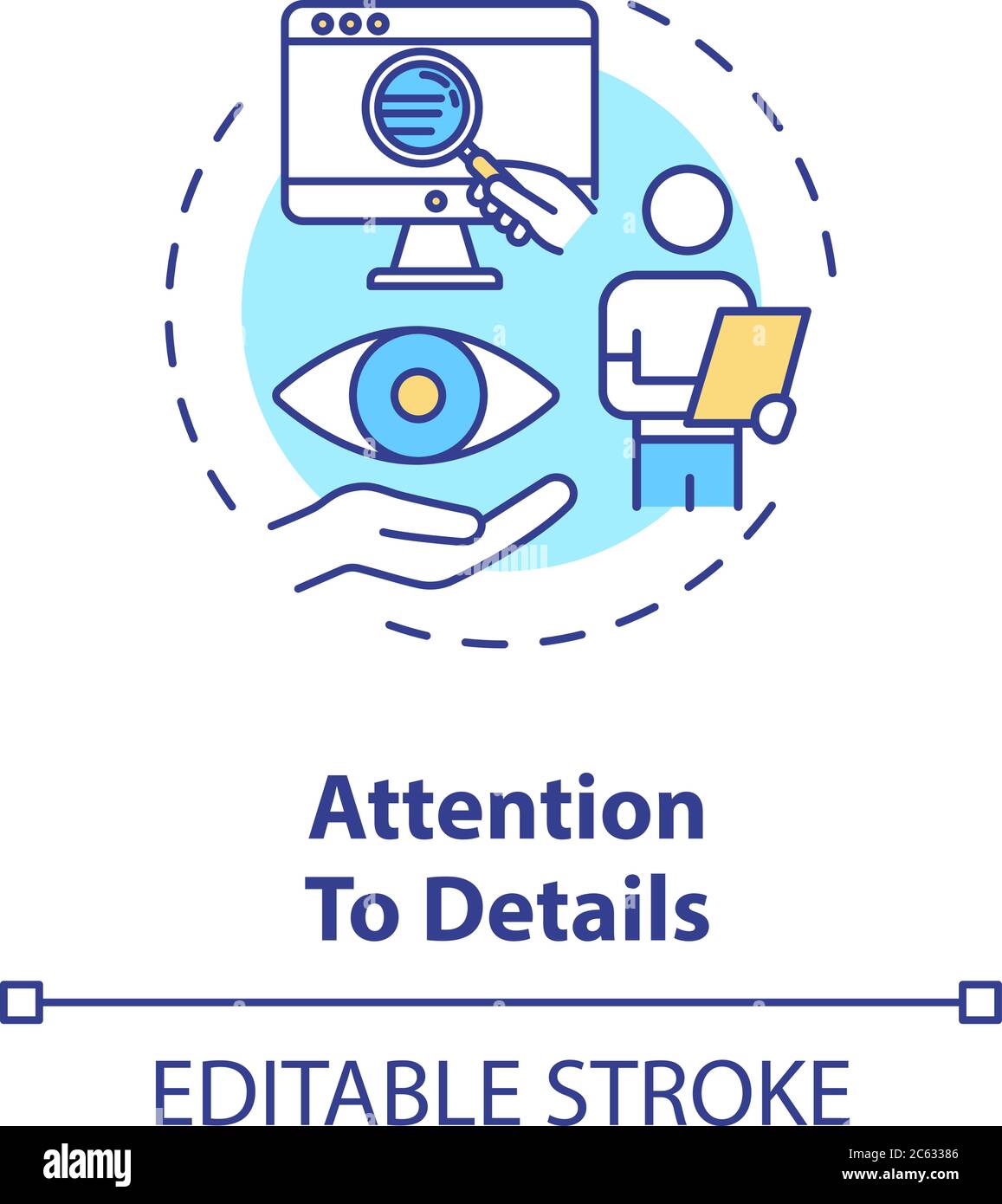 Attention to details concept icon Stock Vector Image & Art - Alamy