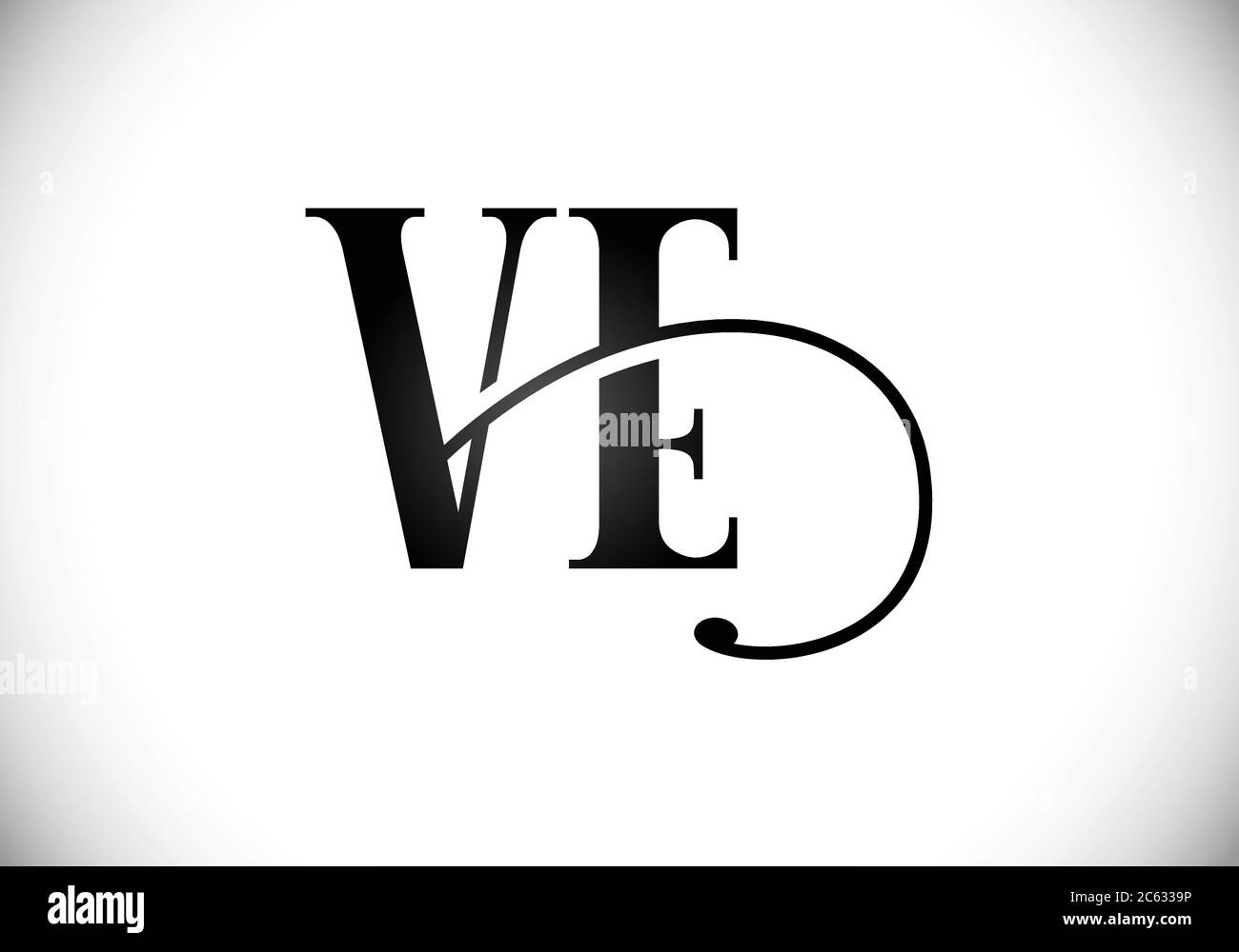 Initial Monogram Letter V E Logo Design Vector Template. V E Letter ...