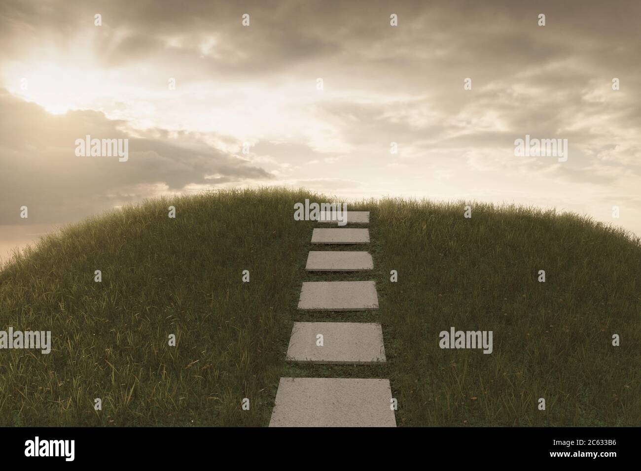 Stone pathway and meadow hi-res stock photography and images - Alamy