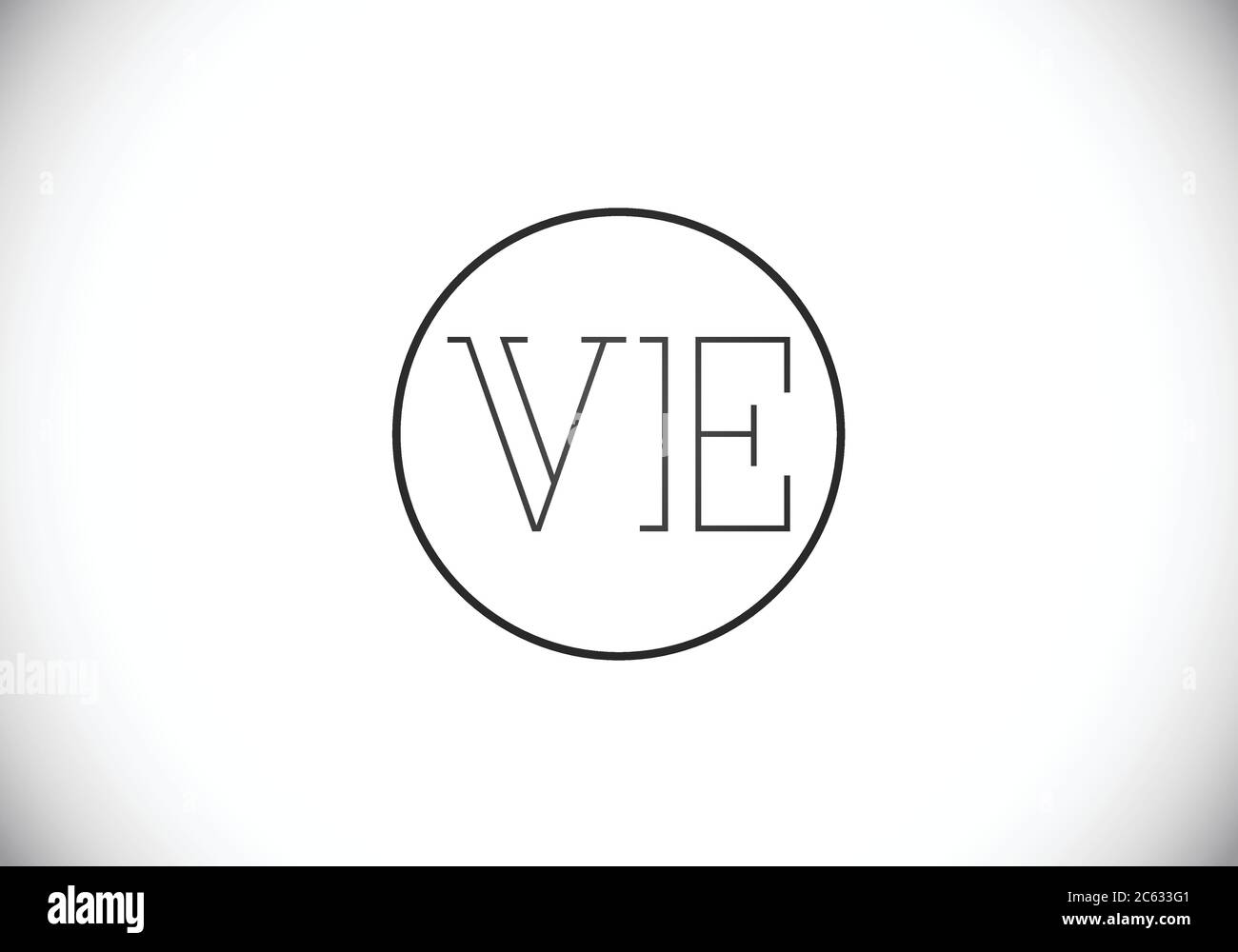 Initial Monogram Letter V E Logo Design Vector Template. V E Letter ...