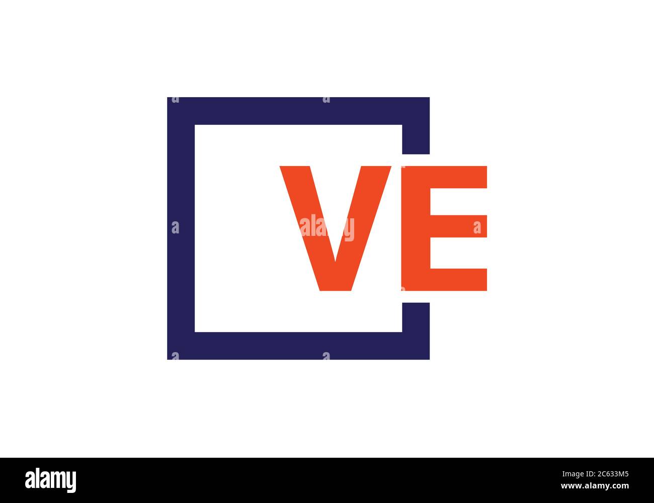 Initial Monogram Letter V E Logo Design Vector Template. V E Letter ...