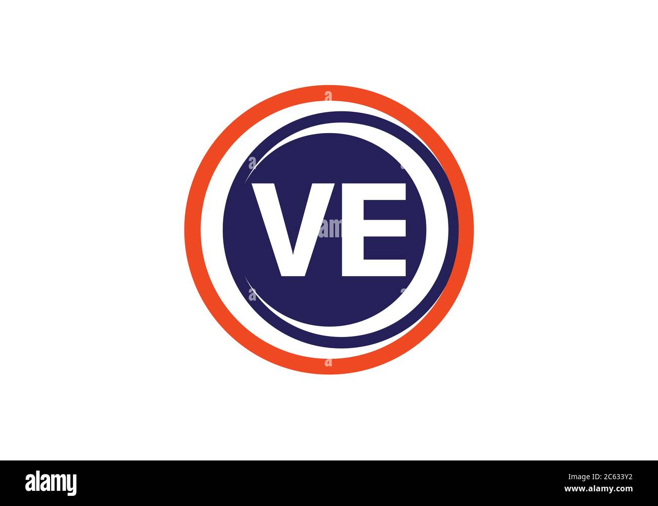 Initial Monogram Letter V E Logo Design Vector Template. V E Letter ...