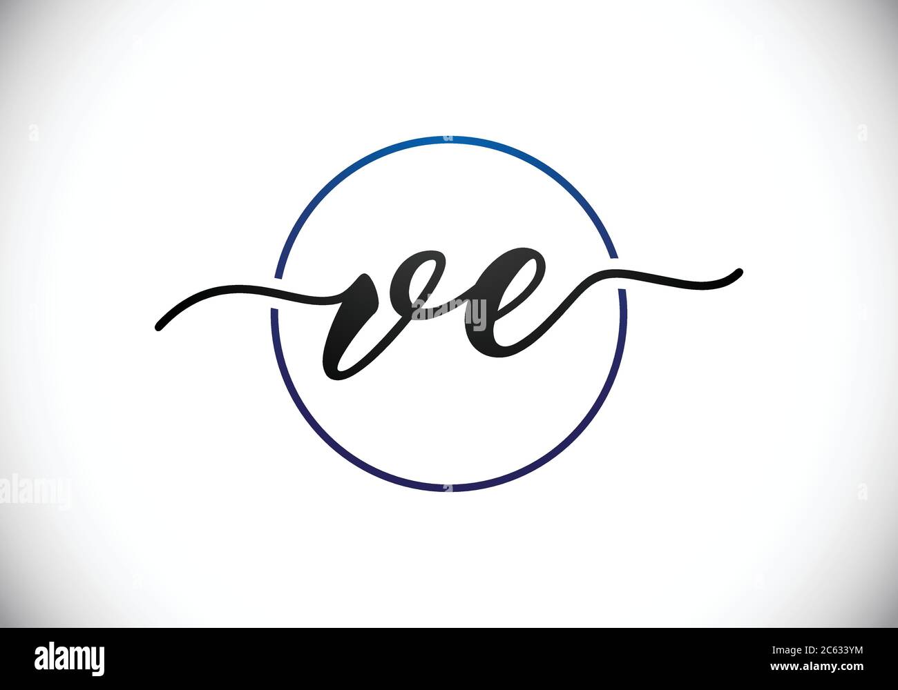 Initial Monogram Letter V E Logo Design Vector Template. V E Letter ...