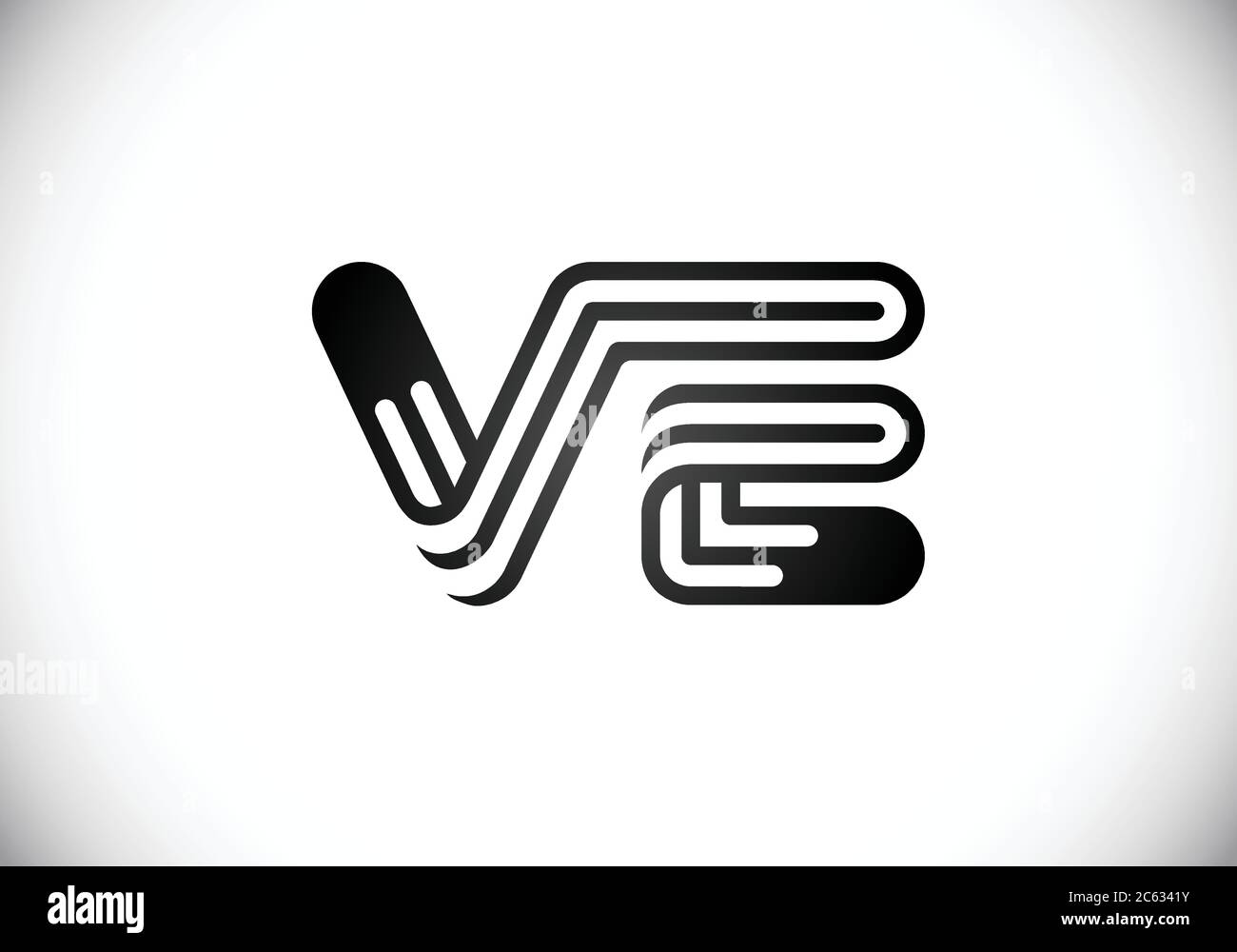 Initial Monogram Letter V E Logo Design Vector Template. V E Letter ...
