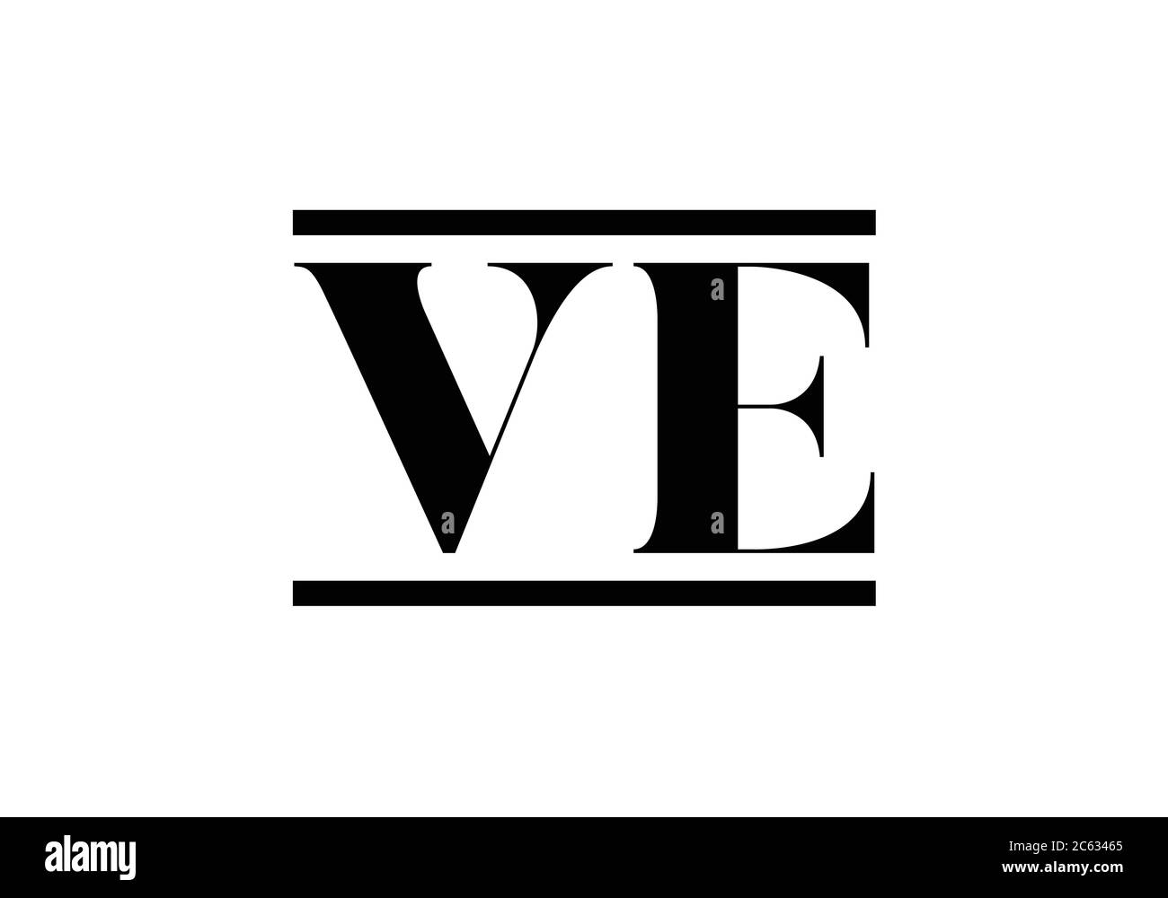 Initial Monogram Letter V E Logo Design Vector Template. V E Letter ...