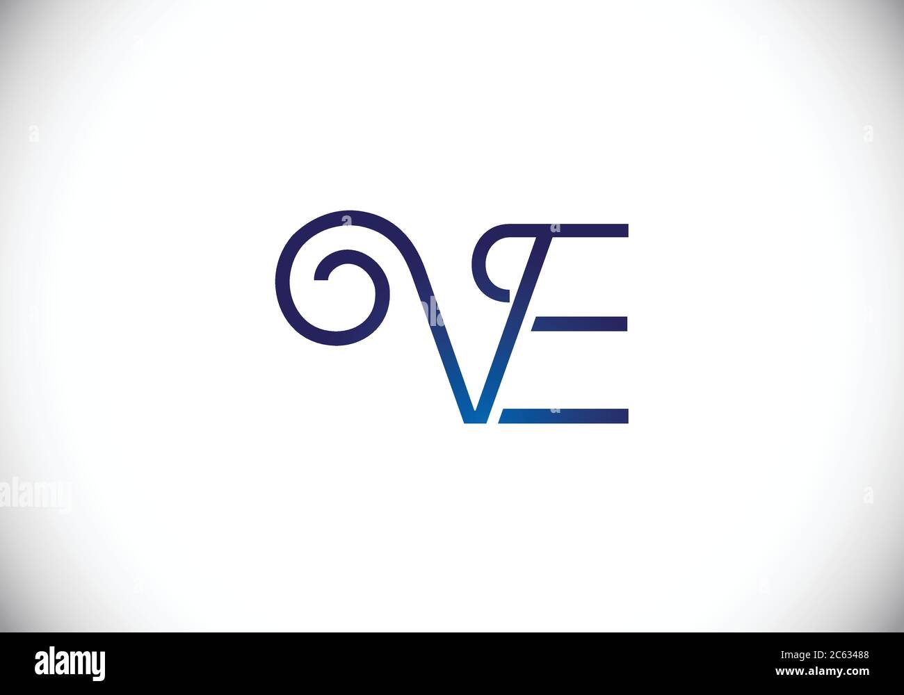 Initial Monogram Letter V E Logo Design Vector Template. V E Letter ...