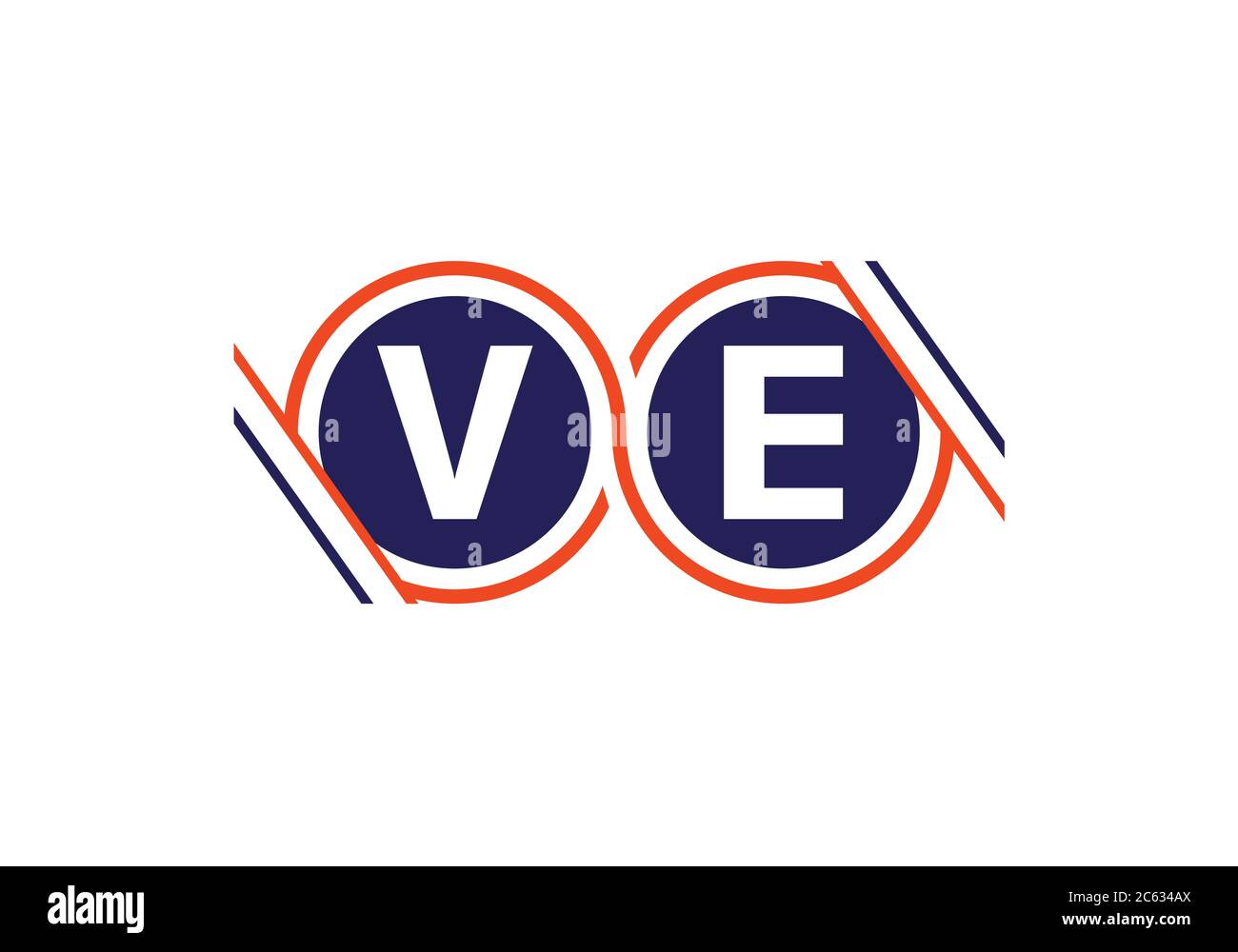 Initial Monogram Letter V E Logo Design Vector Template. V E Letter ...
