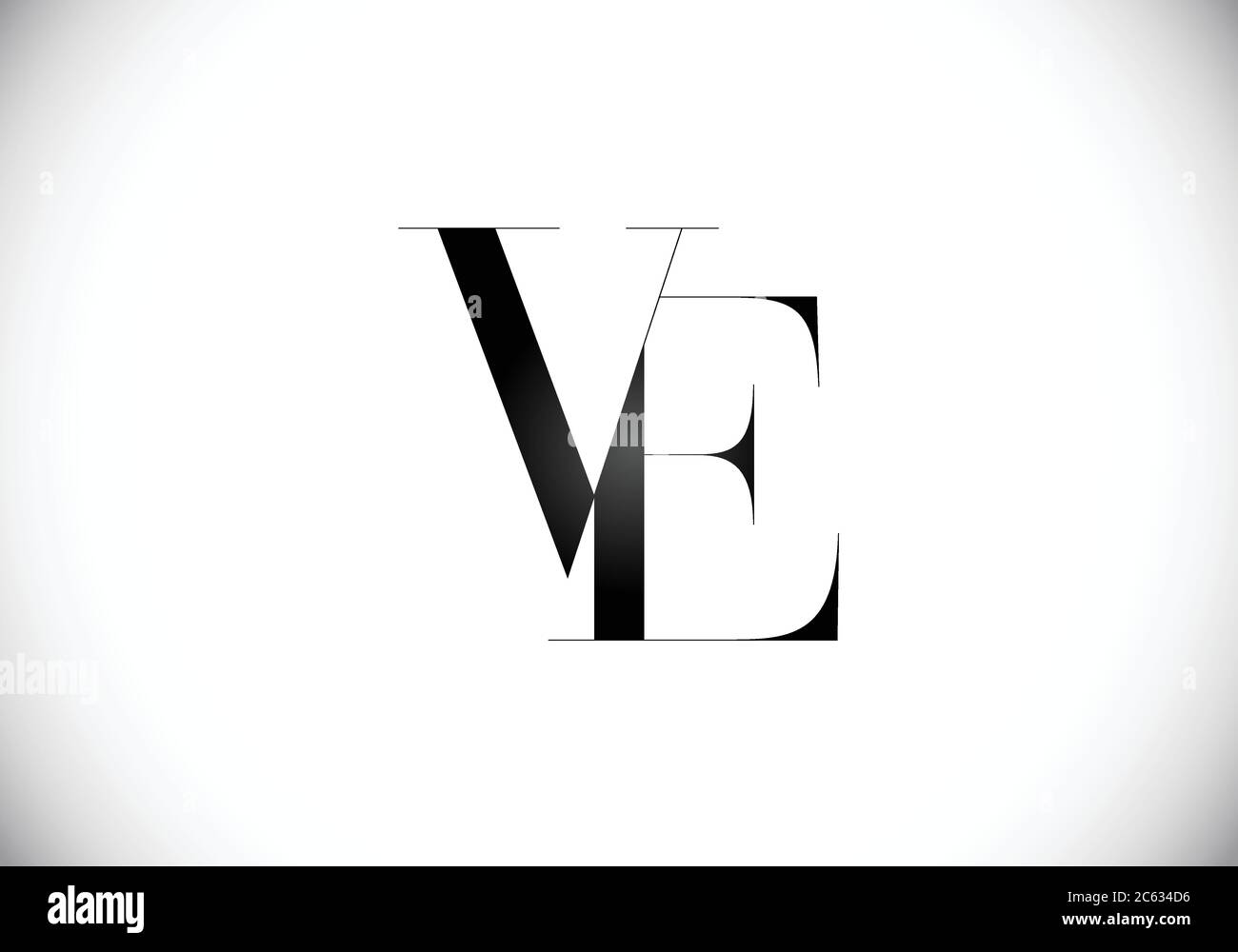 Initial Monogram Letter V E Logo Design Vector Template. V E Letter ...