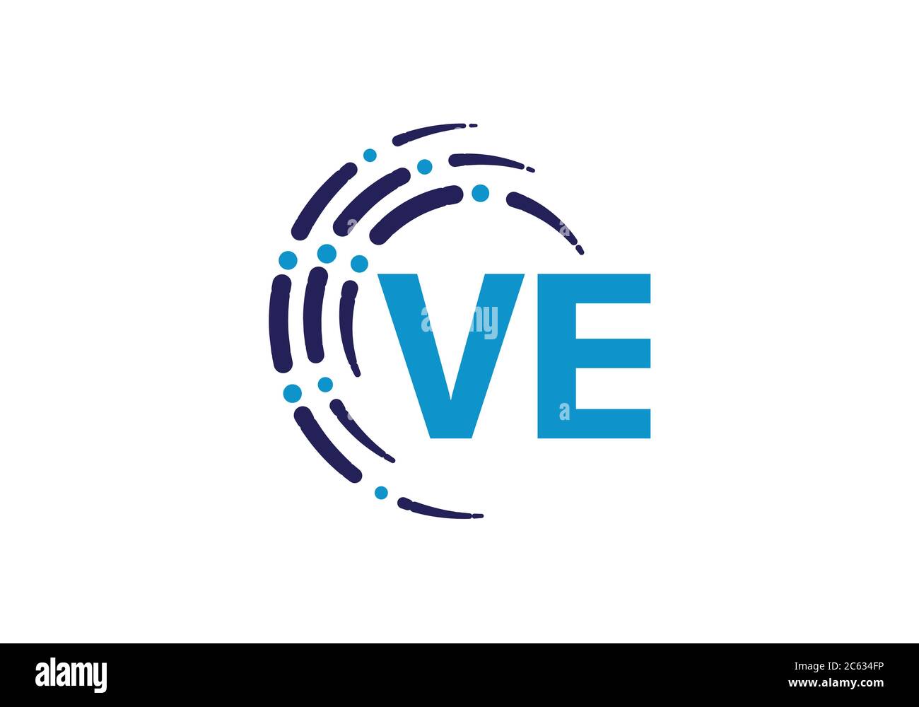Initial Monogram Letter V E Logo Design Vector Template. V E Letter ...