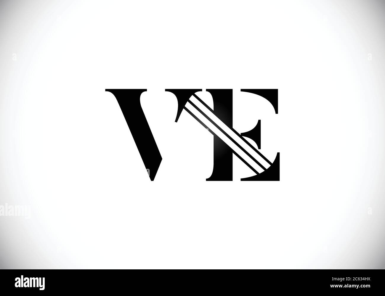 Initial Monogram Letter V E Logo Design Vector Template. V E Letter ...