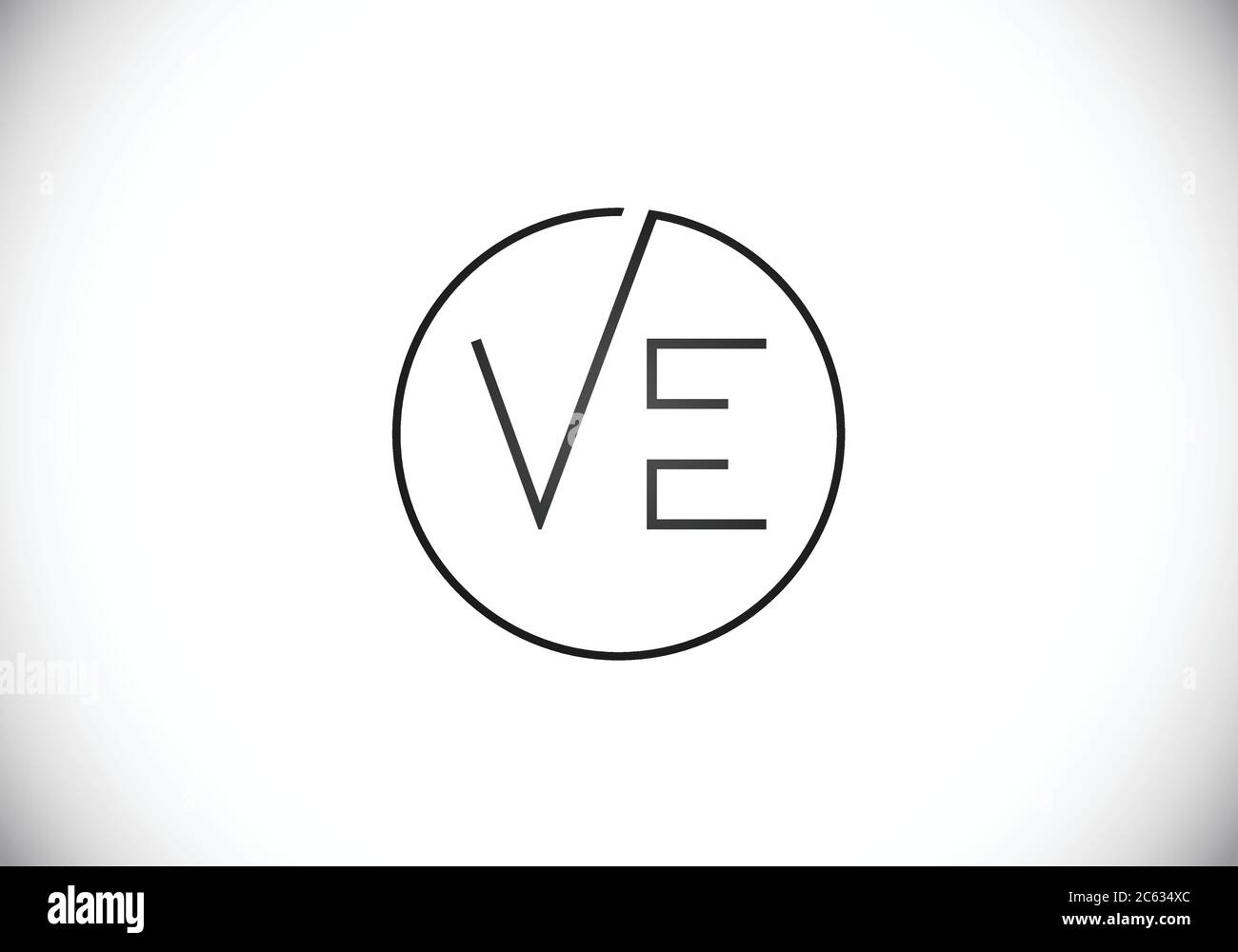 Initial Monogram Letter V E Logo Design Vector Template. V E Letter ...