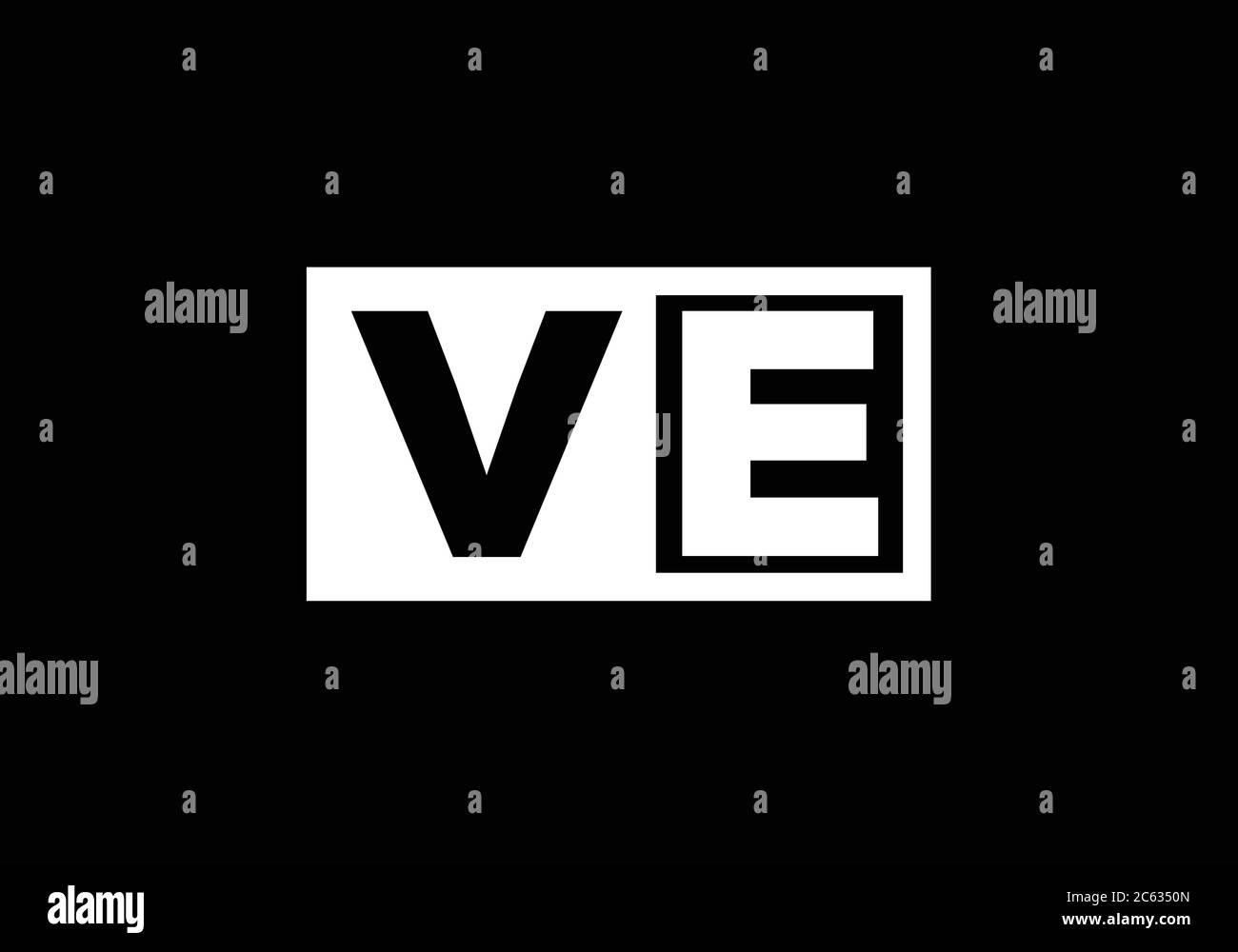 Initial Monogram Letter V E Logo Design Vector Template. V E Letter ...