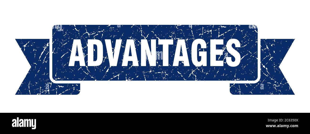 advantages ribbon. advantages grunge band sign. advantages banner Stock ...