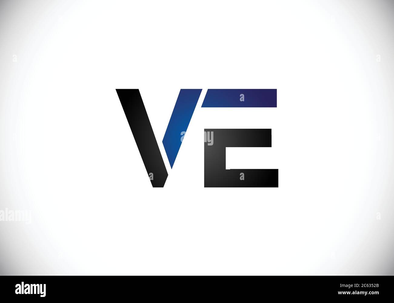 Initial Monogram Letter V E Logo Design Vector Template. V E Letter ...