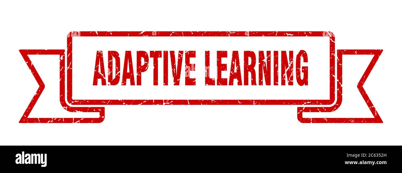 adaptive learning ribbon. adaptive learning grunge band sign. adaptive ...