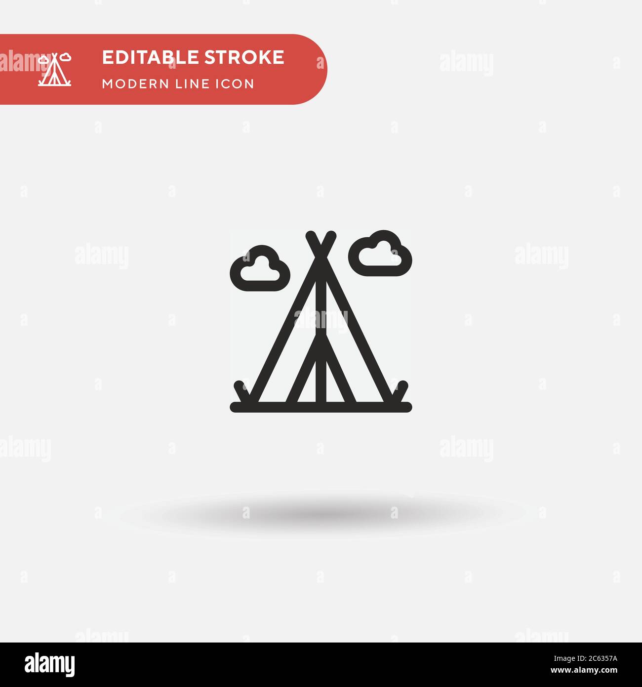 Teepee Simple vector icon. Illustration symbol design template for web ...