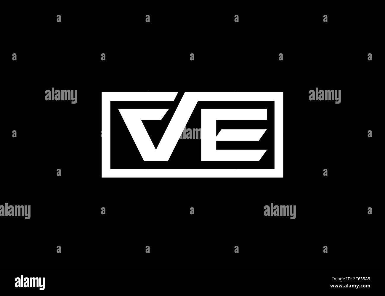 Initial Monogram Letter V E Logo Design Vector Template. V E Letter ...