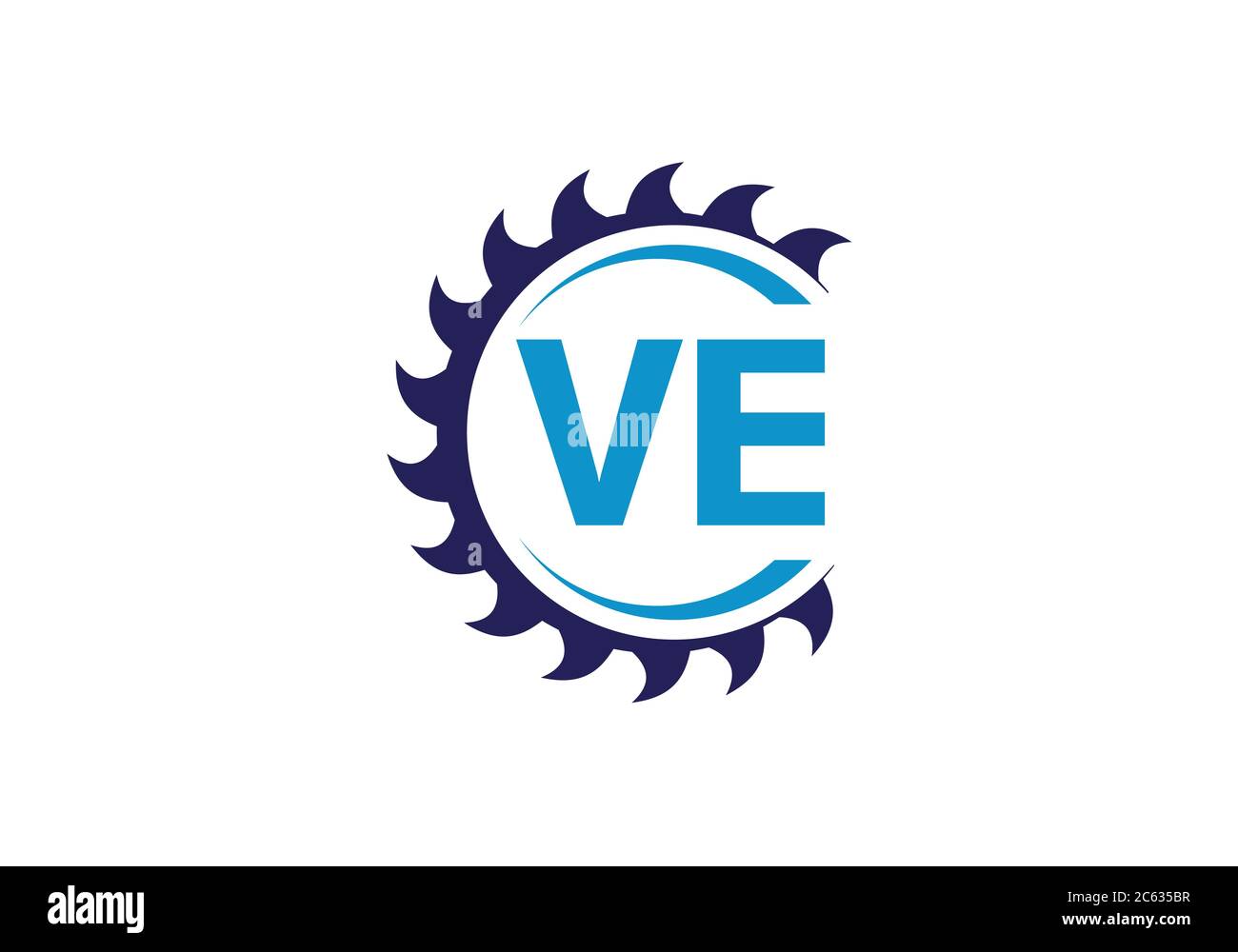 Initial Monogram Letter V E Logo Design Vector Template. V E Letter ...
