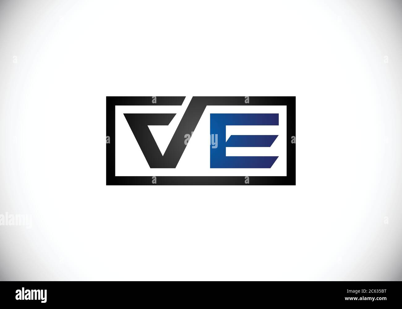 Initial Monogram Letter V E Logo Design Vector Template. V E Letter ...