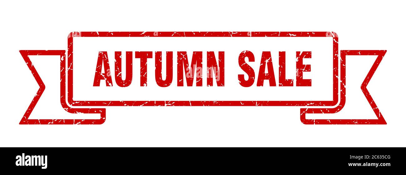 autumn sale ribbon. autumn sale grunge band sign. autumn sale banner ...
