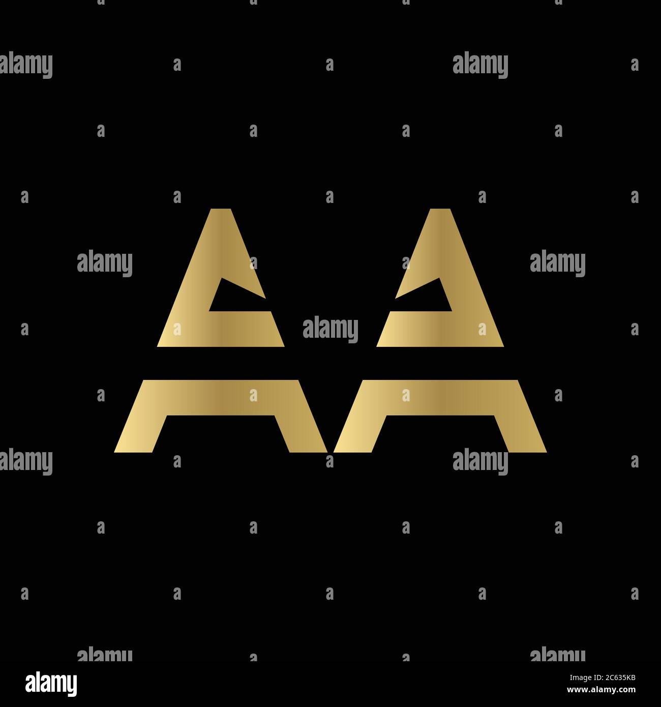 AA Logo Design Business Typography Vector Template. Creative Linked ...