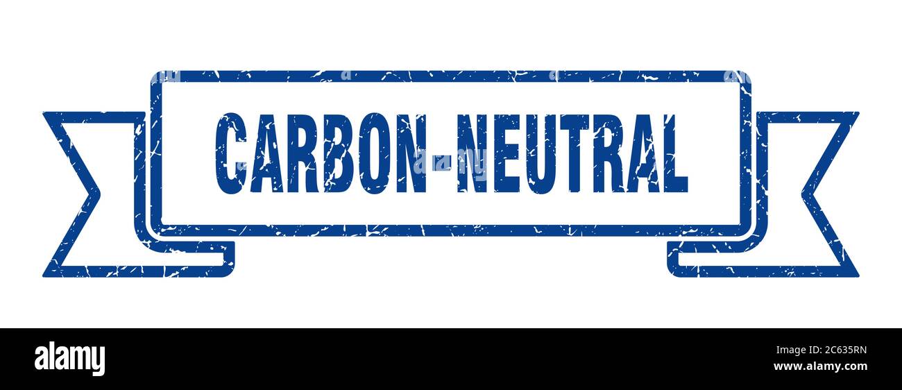 carbon-neutral ribbon. carbon-neutral grunge band sign. carbon-neutral ...