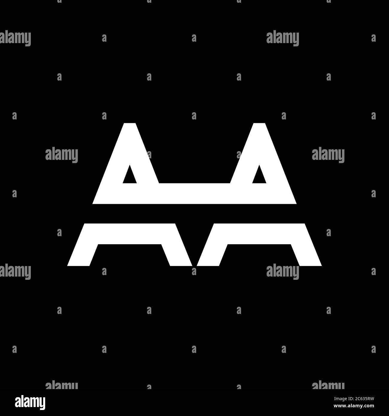AA Logo Design Business Typography Vector Template. Creative Linked ...