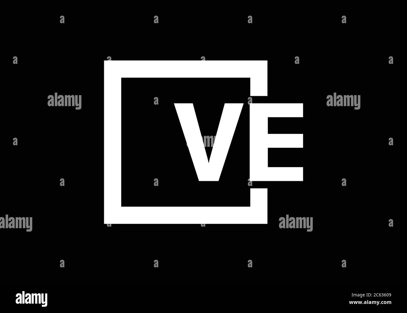 Initial Monogram Letter V E Logo Design Vector Template. V E Letter ...