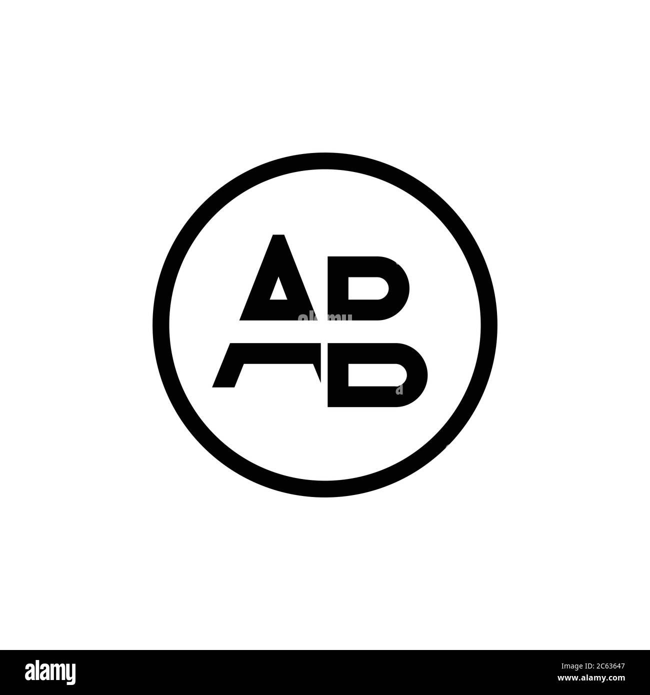 AB Logo Design Business Typography Vector Template. Creative Linked ...