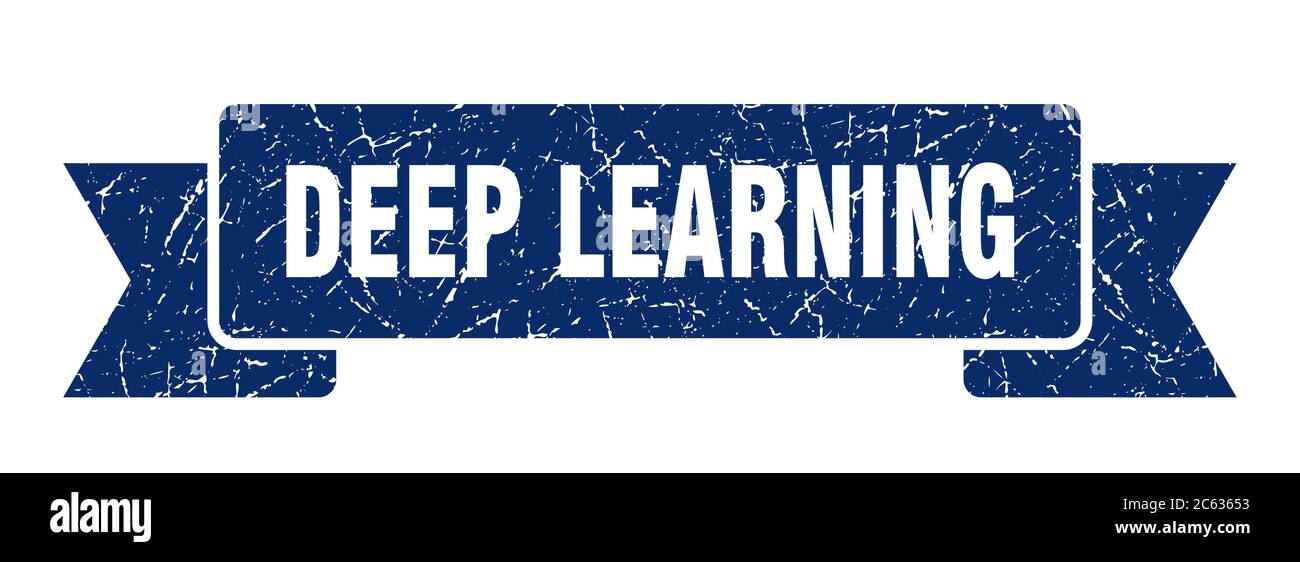 deep learning ribbon. deep learning grunge band sign. deep learning ...