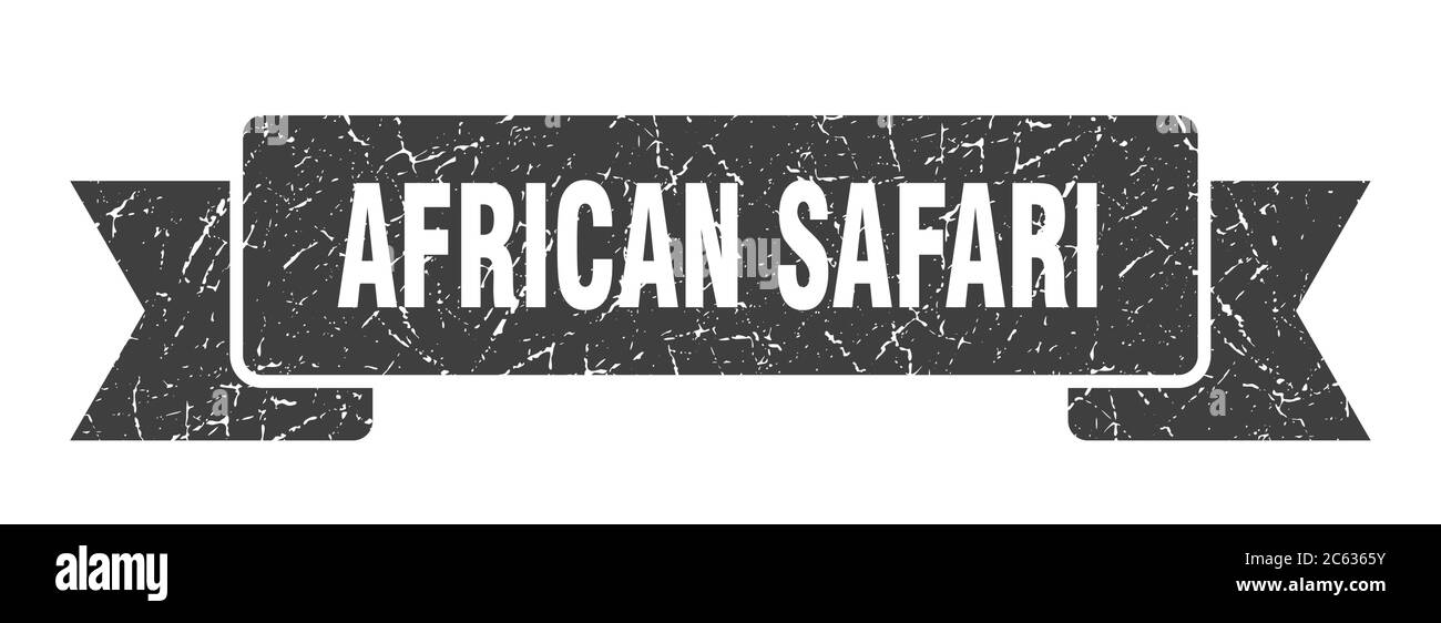 african safari ribbon. african safari grunge band sign. african safari ...