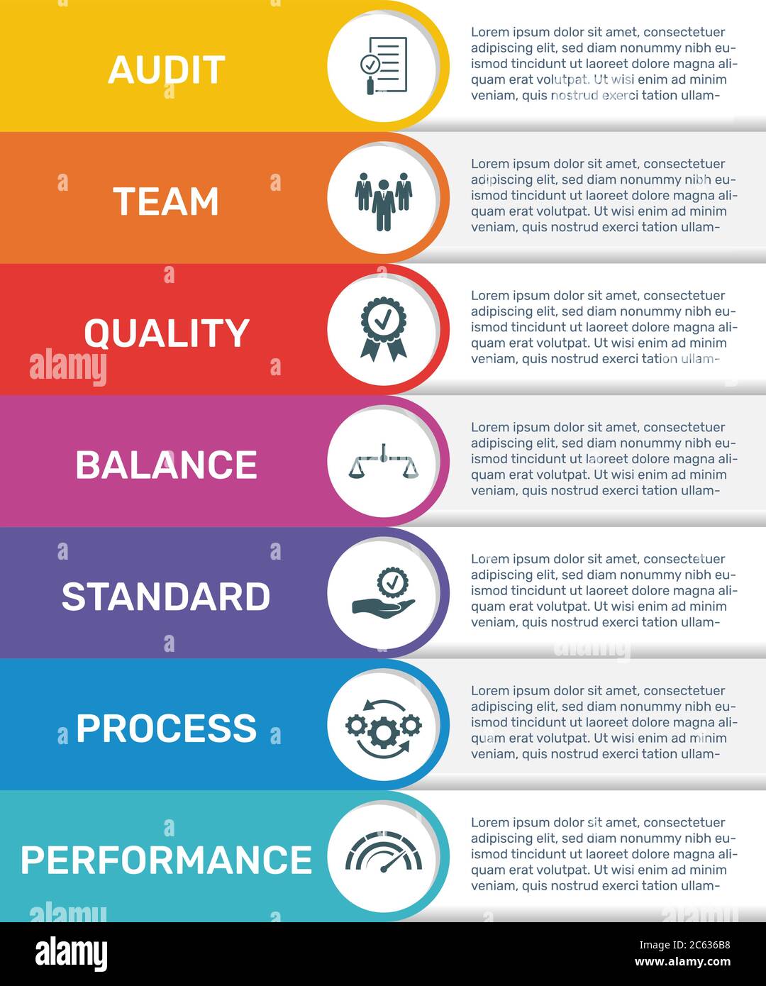 Vector Infographic banner template Audit. Modern flat color design. Can ...