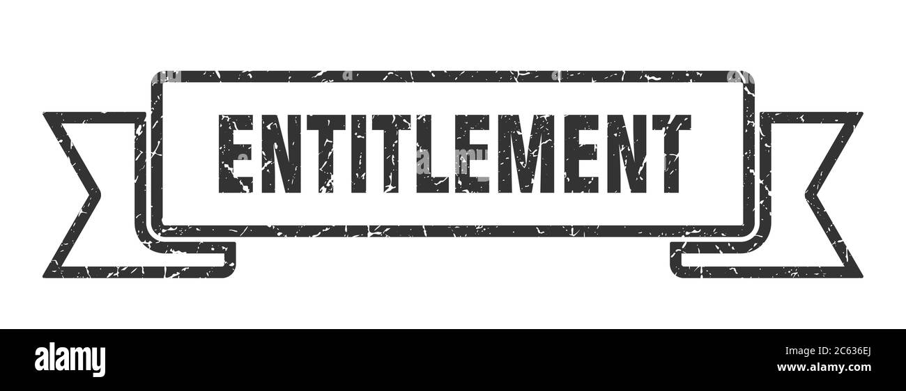 entitlement ribbon. entitlement grunge band sign. entitlement banner ...