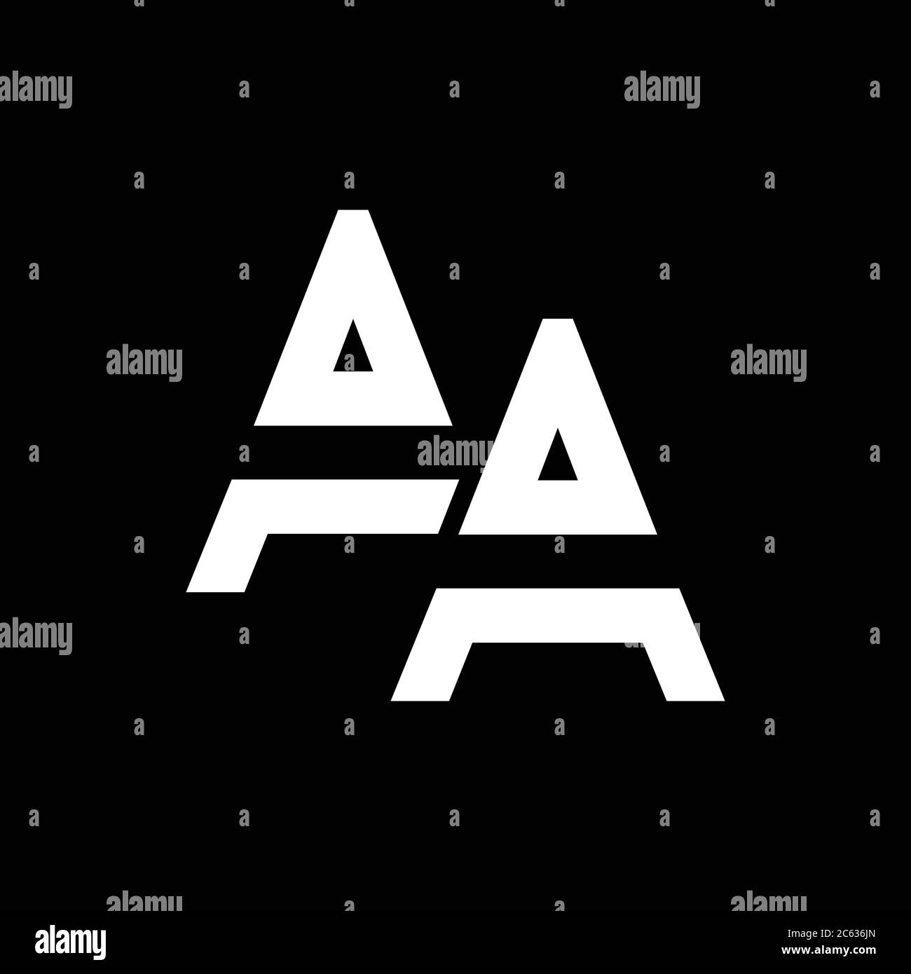 AA Logo Design Business Typography Vector Template. Creative Linked ...