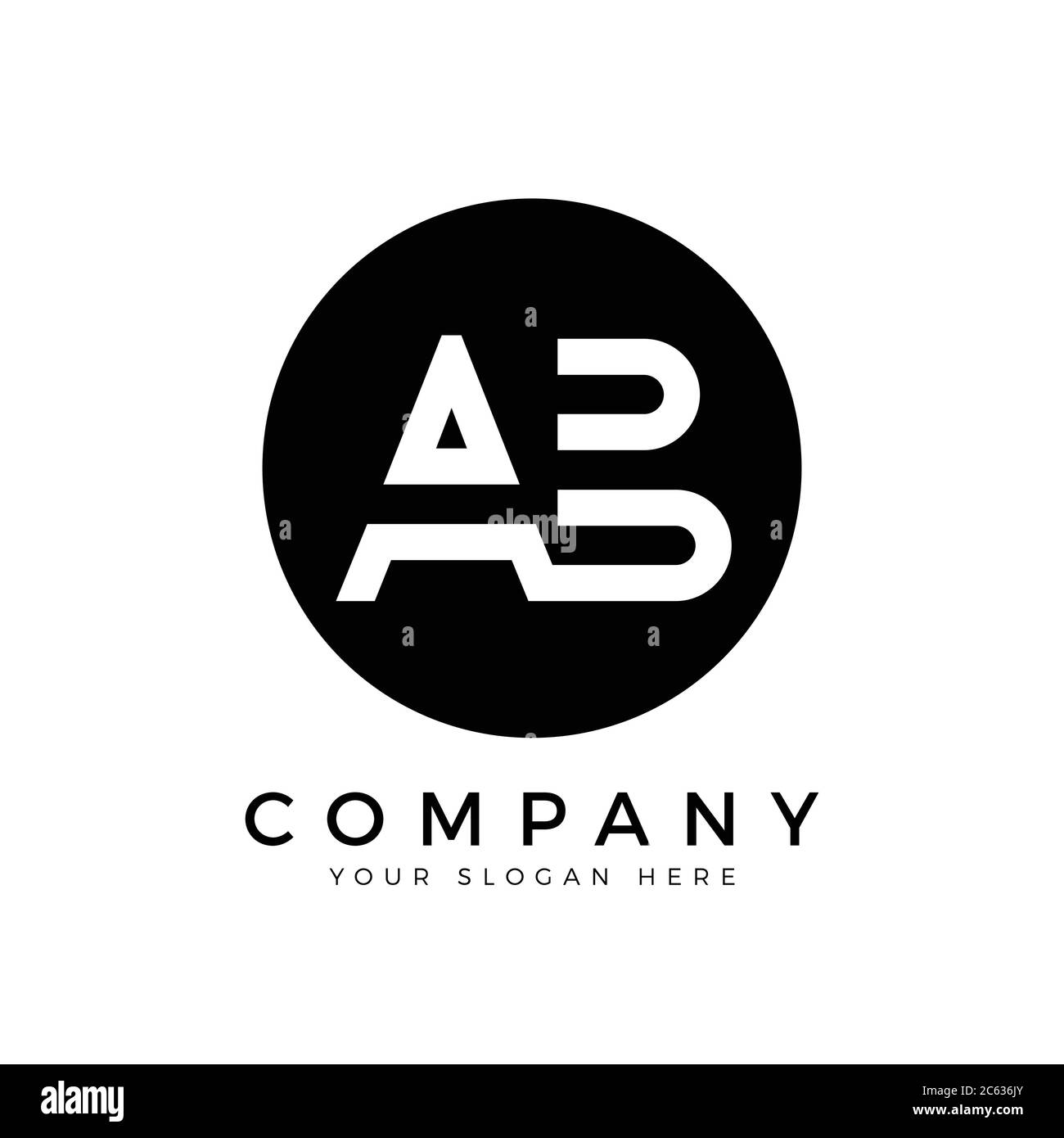AB Logo Design Business Typography Vector Template. Creative Linked ...