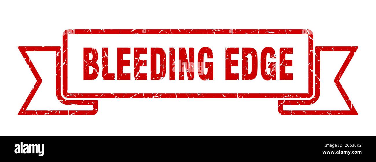 bleeding edge ribbon. bleeding edge grunge band sign. bleeding edge ...