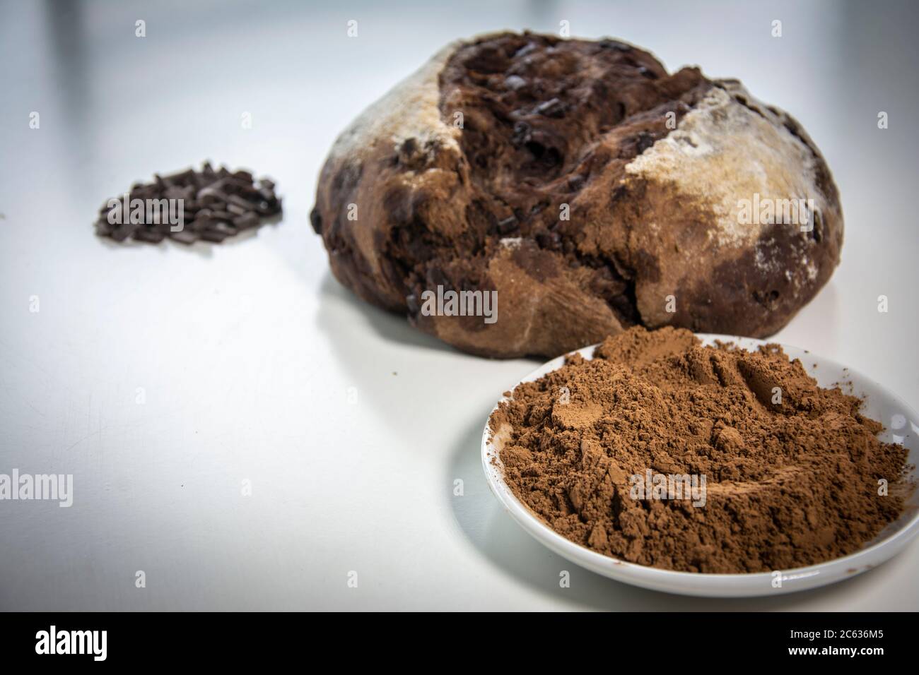 Cocoa and chocolate bread bar Stock Photo - Alamy
