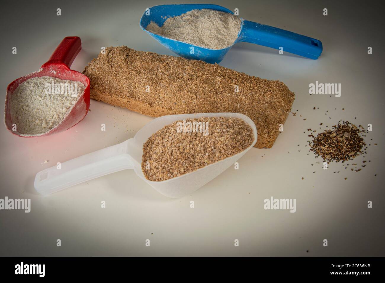 Tasty and healthy multi-cereal bread bar Stock Photo - Alamy