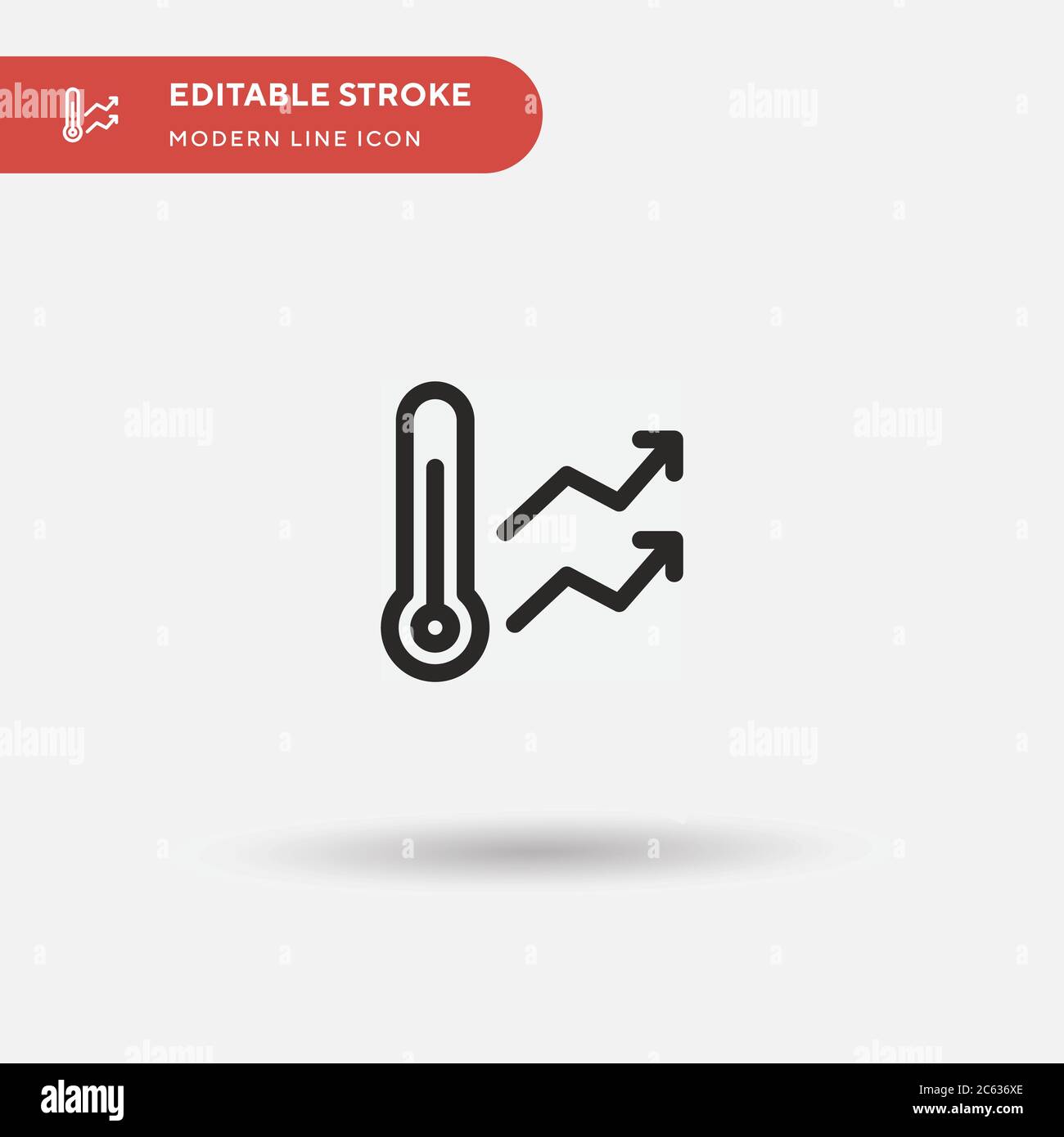Global Warming Simple vector icon. Illustration symbol design template ...