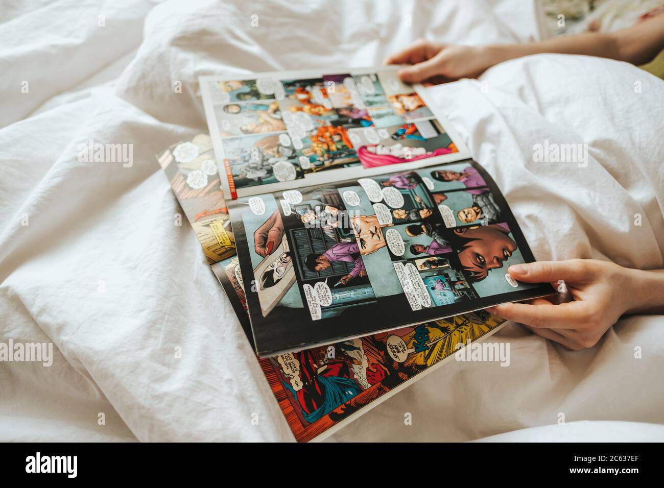Woman bed cartoon hi-res stock photography and images - Alamy