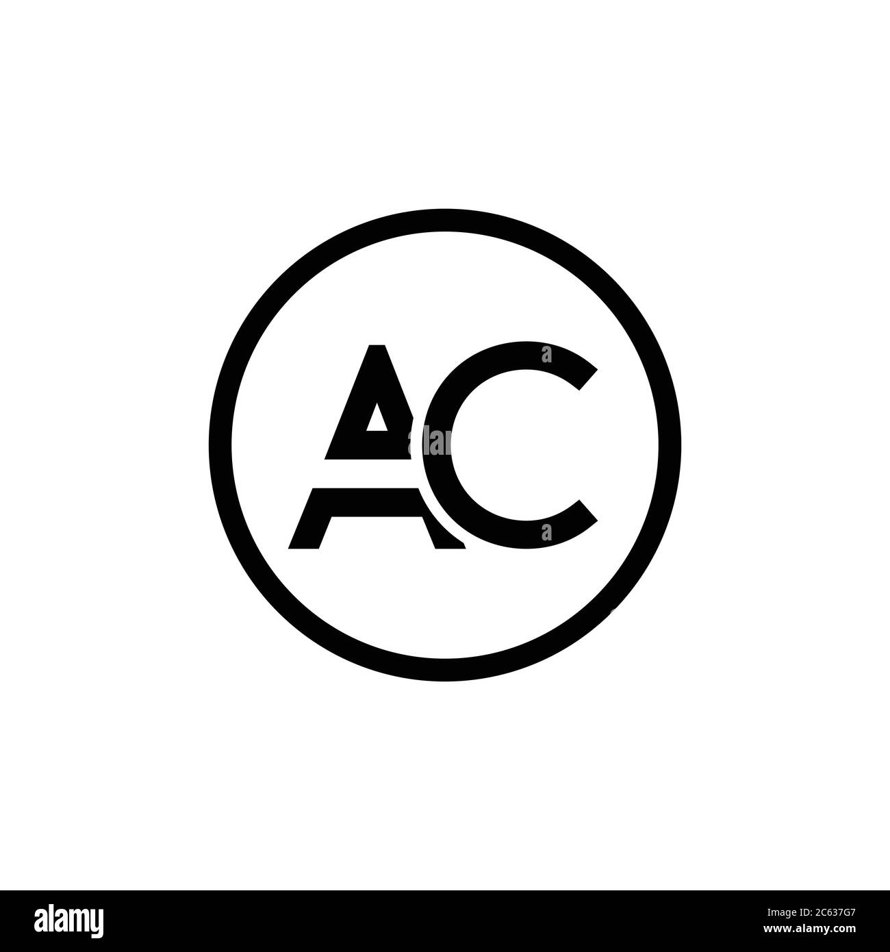 AC Logo Design Business Typography Vector Template. Creative Linked ...