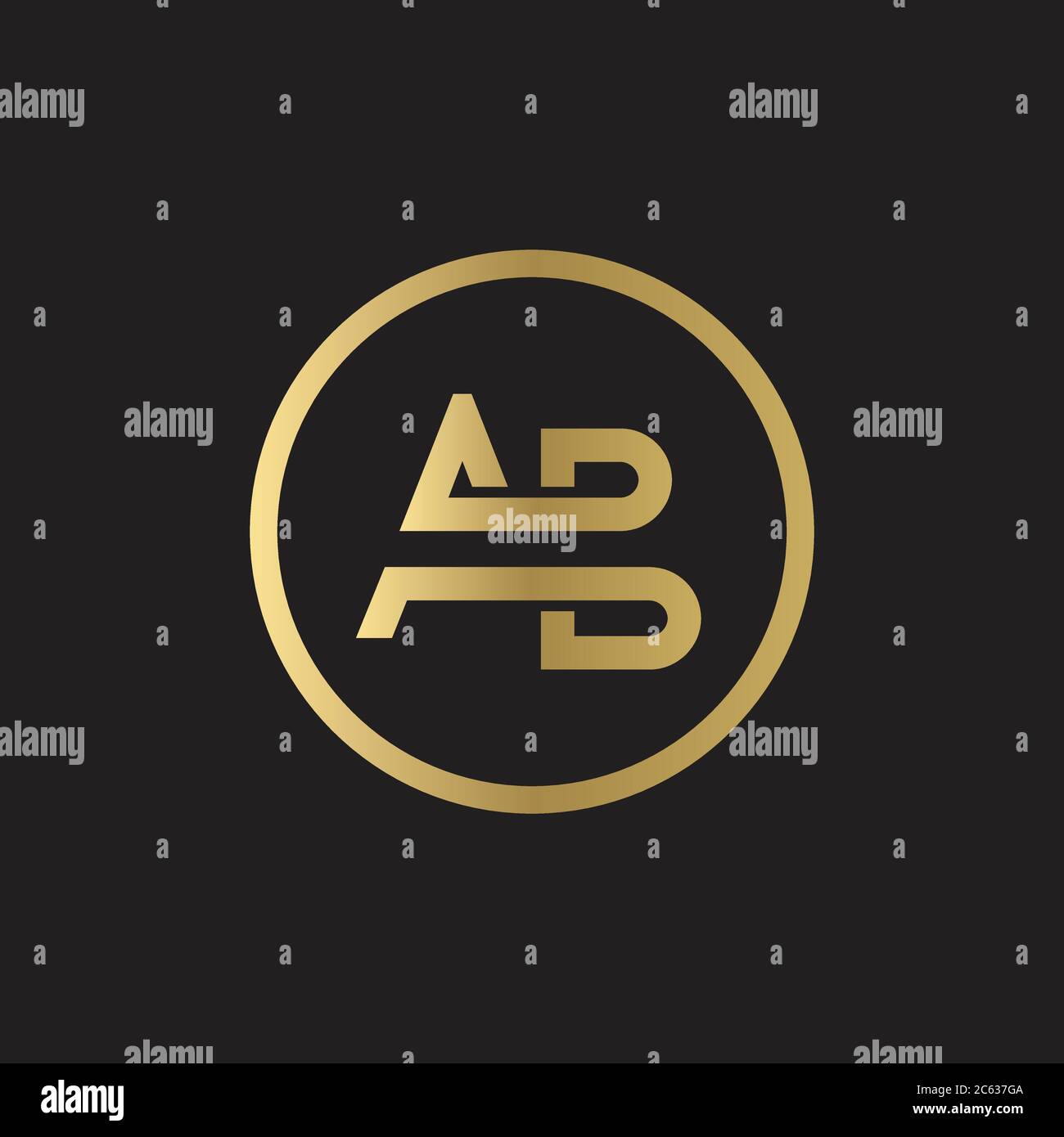 AB Logo Design Business Typography Vector Template. Creative Linked ...