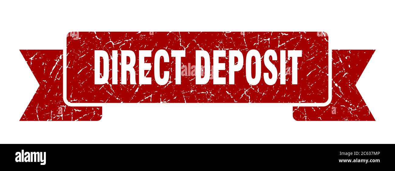 direct deposit ribbon. direct deposit grunge band sign. direct deposit ...