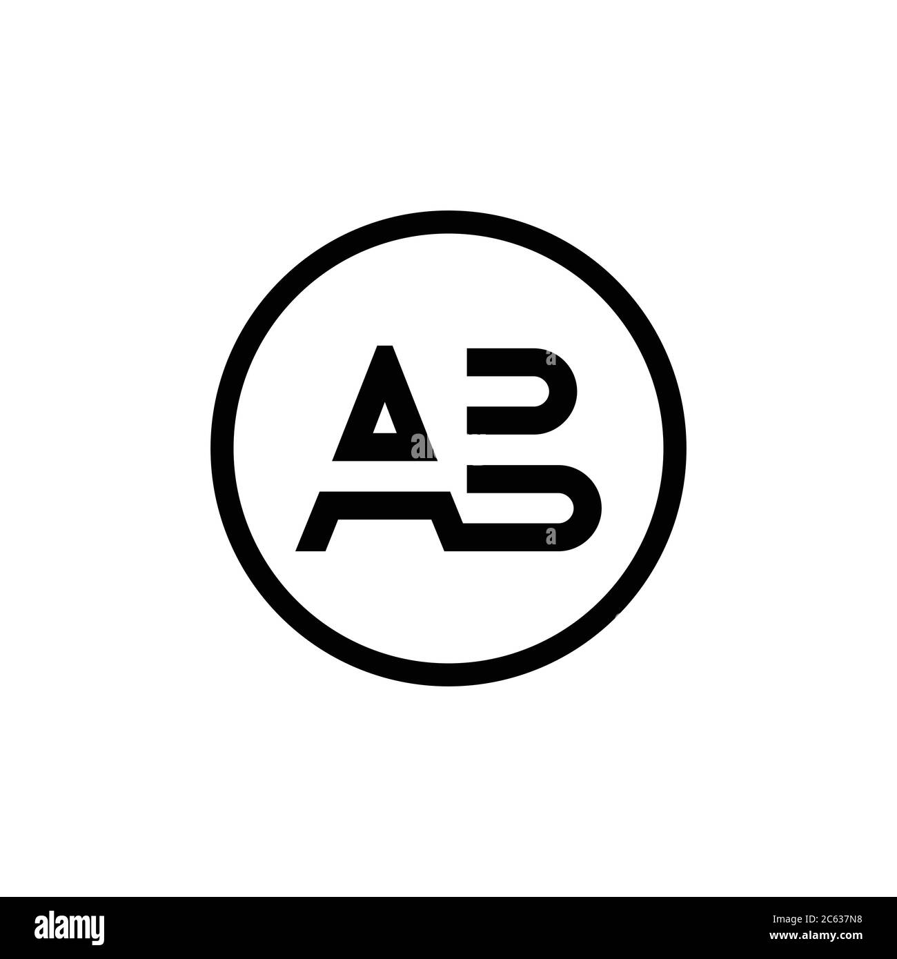 AB Logo Design Business Typography Vector Template. Creative Linked ...
